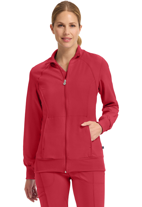 Buy Infinity 2391A Ladies Zip Front Warm-Up Scrub Jacket with Knit ...